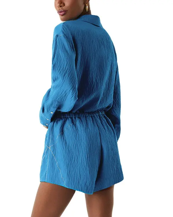 VIX PAULA HERMANNY X Rosie Huntington-whiteley Bailey Textured Shorts - Bowie