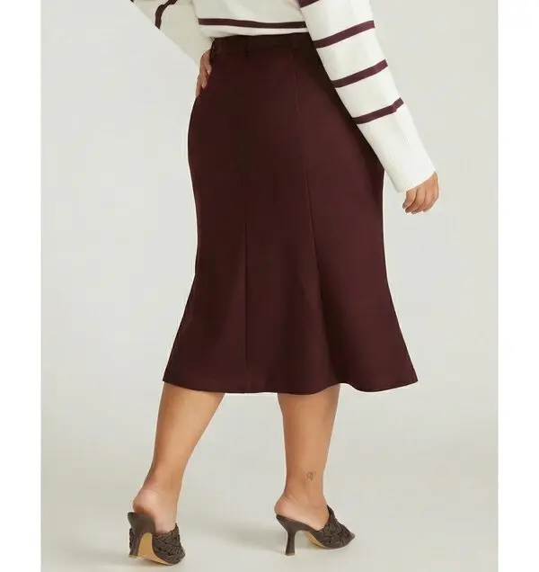 Universal Standard Carla Ponte Skirt - Black Cherry