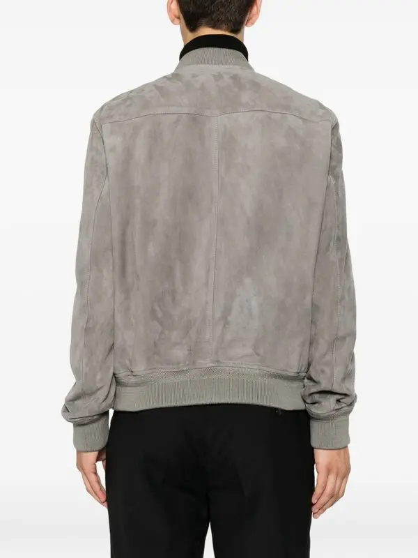 TOM FORD Suede Leather Bomber Jacket - Multicolor