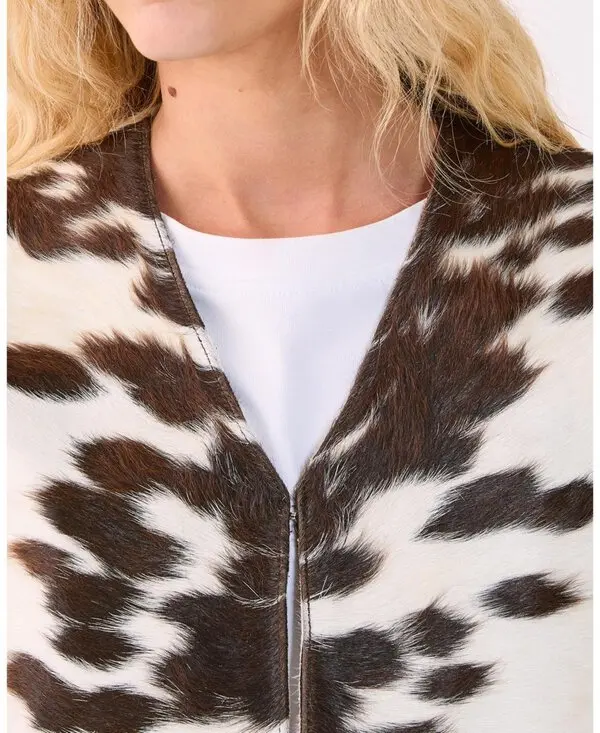 Nasty Gal Cow Hide Leather Waistcoat