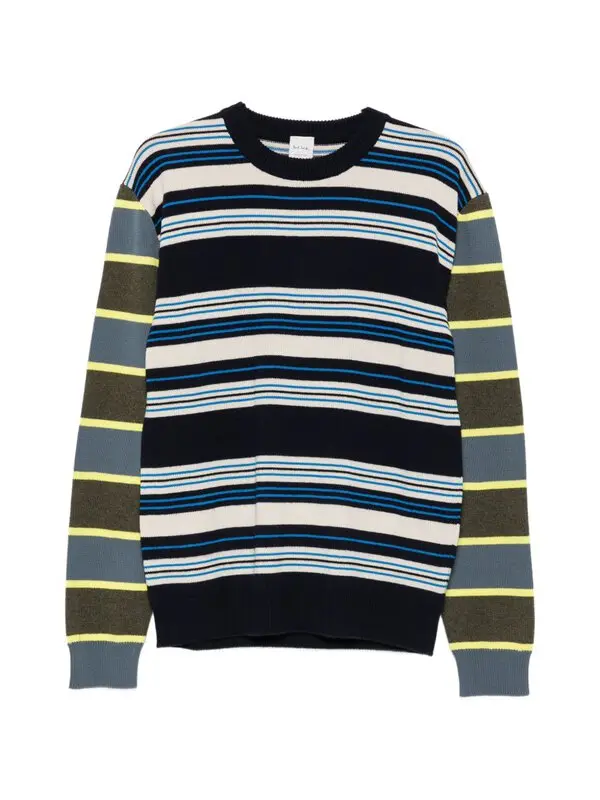 Paul Smith Wool Blend Striped Crew Neck Sweater - Multicolor