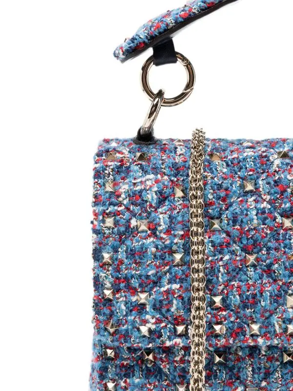 Valentino Garavani Rockstud Spike Tweed Shoulder Bag
