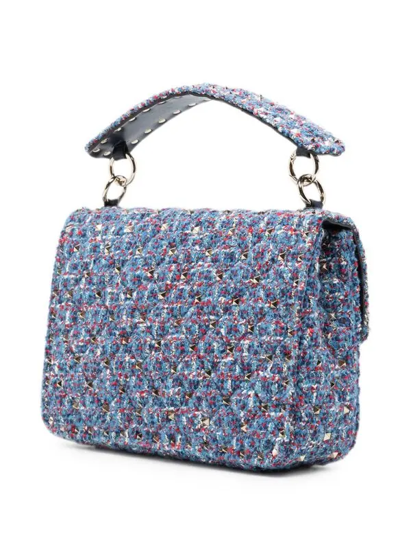 Valentino Garavani Rockstud Spike Tweed Shoulder Bag