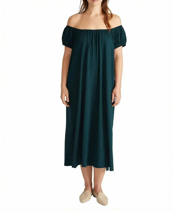 Universal Standard Plus Lilian Long Sleep Dress - Deep Sea