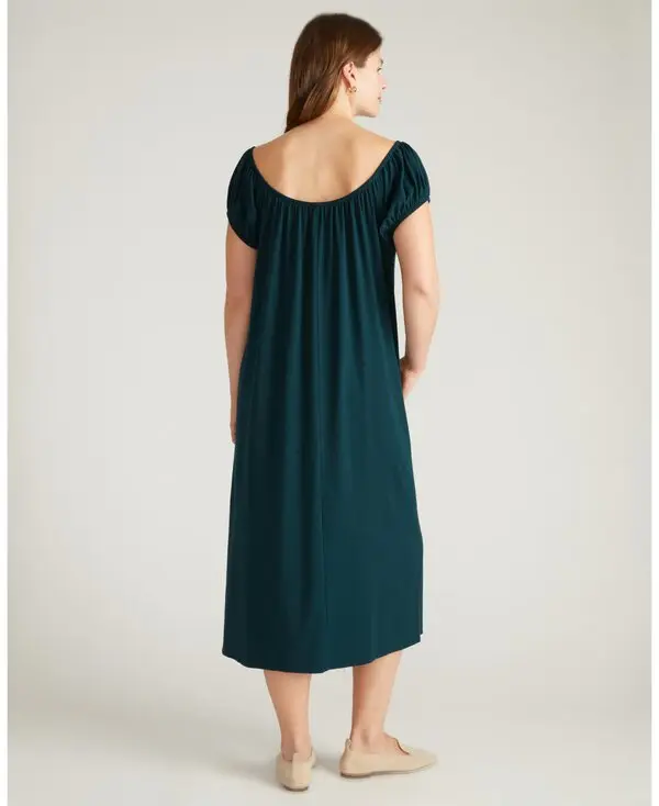 Universal Standard Plus Lilian Long Sleep Dress - Deep Sea