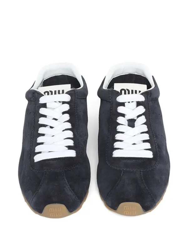 Miu Miu Suede Lace-up Sneakers