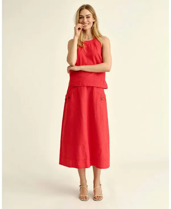 CARTOLINA Brant Apron Linen Top