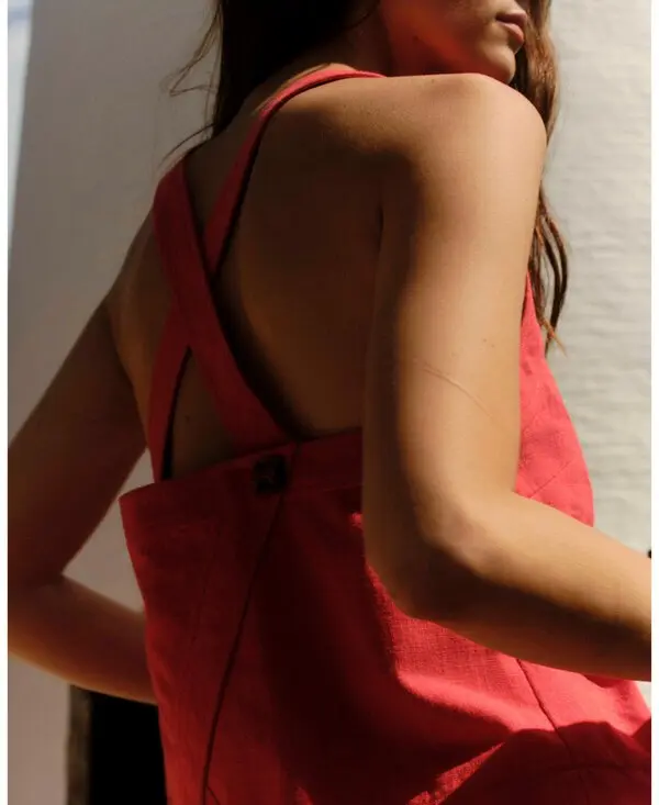 CARTOLINA Brant Apron Linen Top