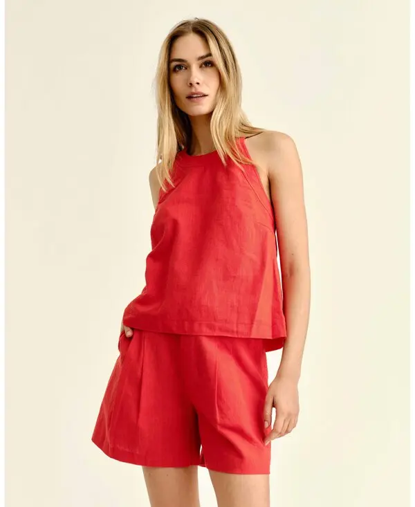 CARTOLINA Brant Apron Linen Top
