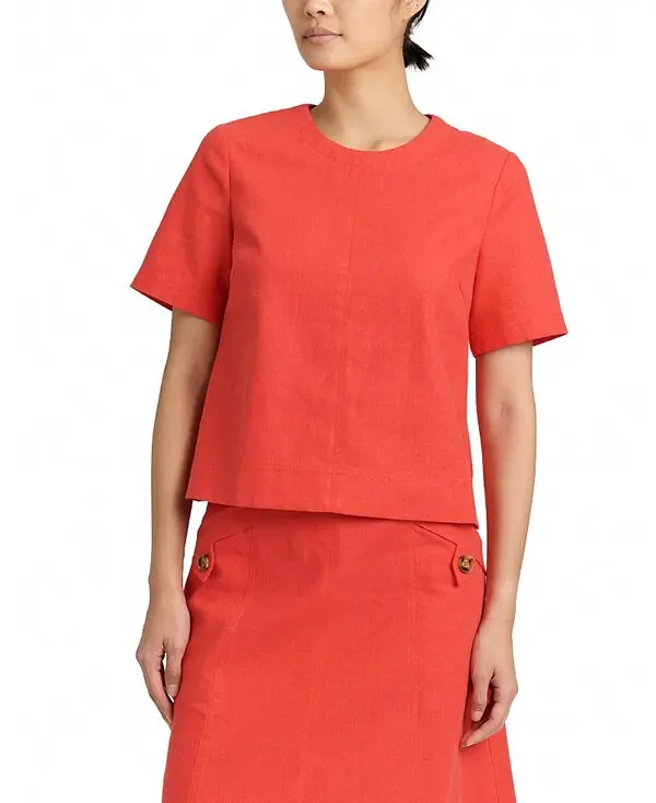 CARTOLINA Chloe Linen Top - Poppy