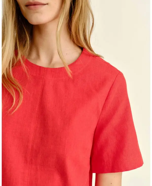 CARTOLINA Chloe Linen Top - Poppy