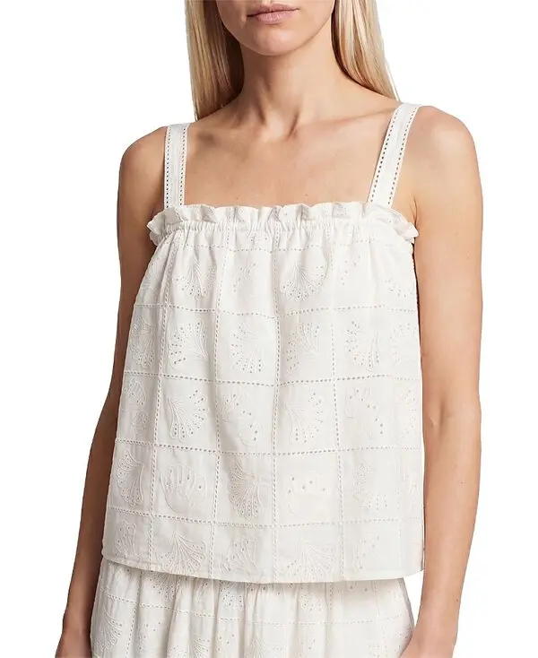 CARTOLINA Leah Eyelet Tank - Soft White
