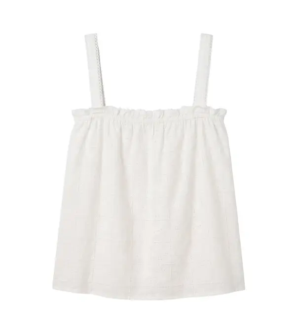 CARTOLINA Leah Eyelet Tank - Soft White