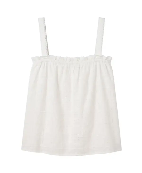 CARTOLINA Leah Eyelet Tank - Soft White