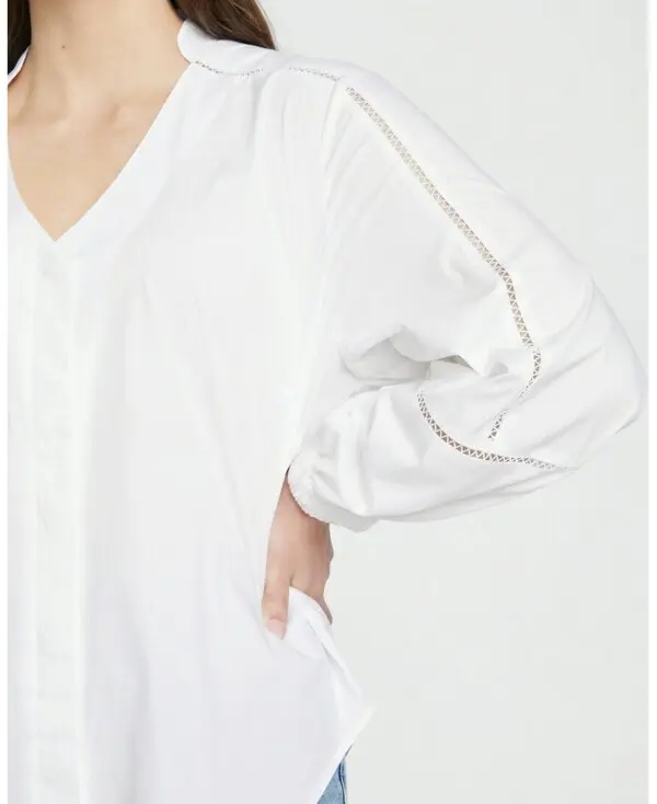 Universal Standard Plus Saint-honore Poplin Blouse - White