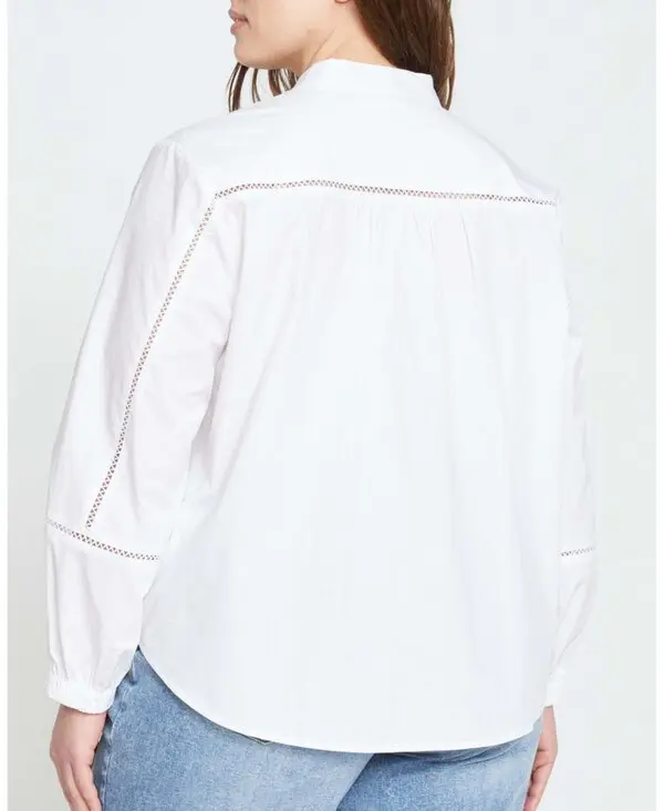 Universal Standard Plus Saint-honore Poplin Blouse - White