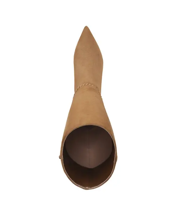 Veronica Beard Lisa 45 Tall Boots - Chestnut Suede