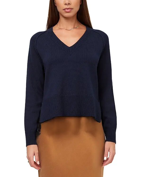 Fifteen Twenty Camila Lace Layered Sweater - Navy