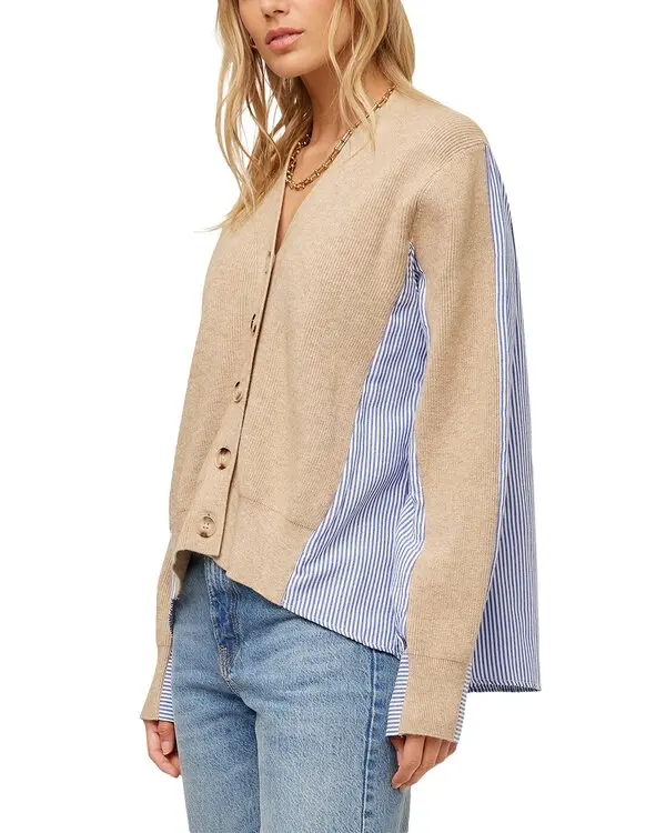 Fifteen Twenty Celine Mixed Media Cardigan