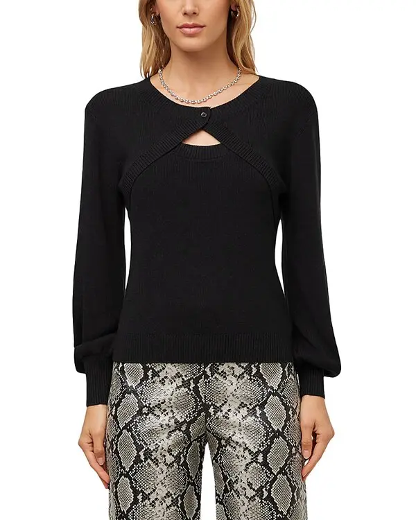 Fifteen Twenty Amelia Bolero Shrug Sweater - Black