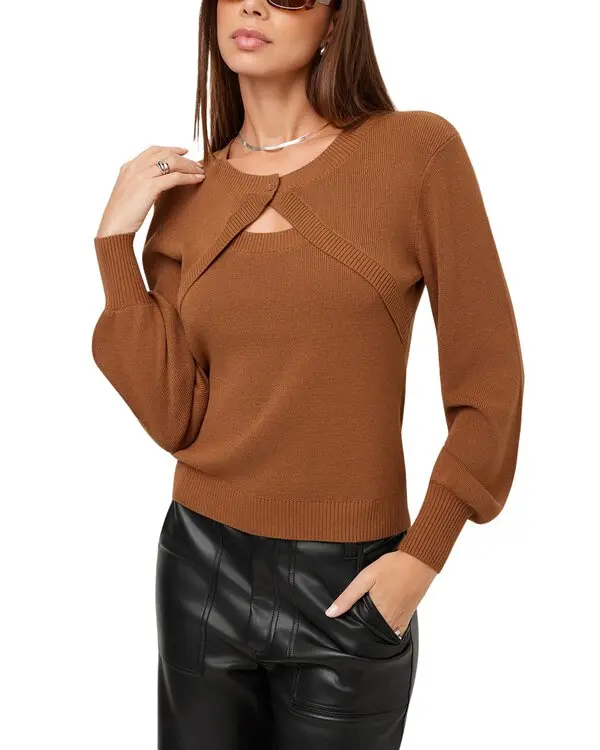 Fifteen Twenty Amelia Bolero Shrug Sweater - Camel