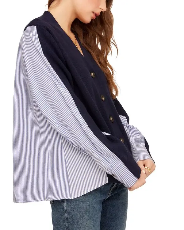 Fifteen Twenty Celine Mixed Media Cardigan
