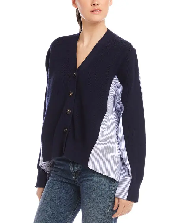 Fifteen Twenty Celine Mixed Media Cardigan