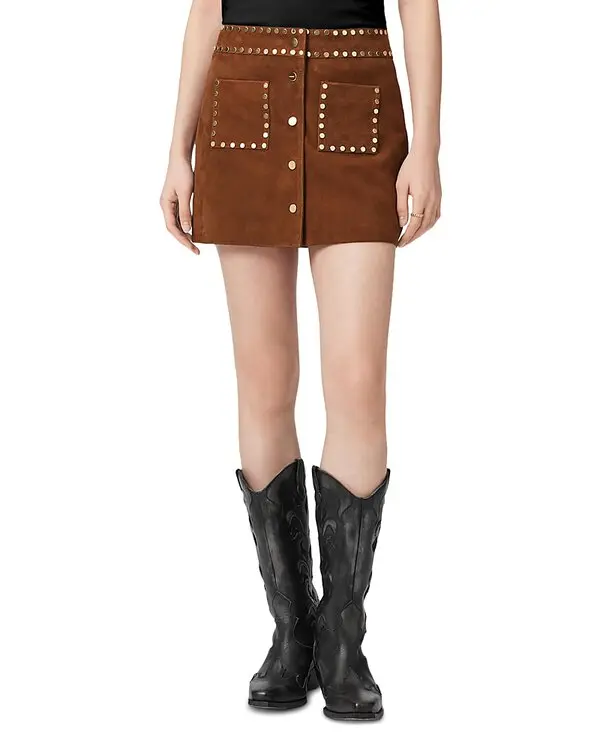 ALLSAINTS Alice Suede Mini Skirt