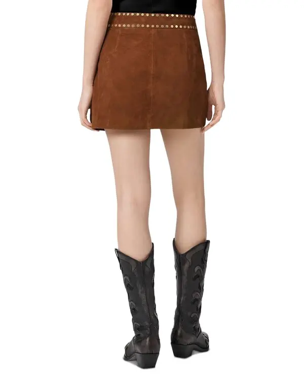 ALLSAINTS Alice Suede Mini Skirt
