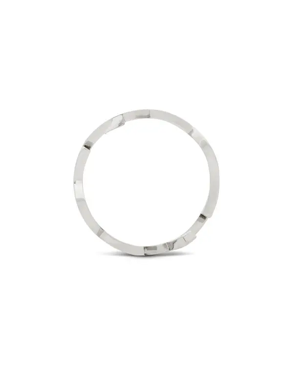 Saint Laurent Cassandre Ring - Oxidized Silver