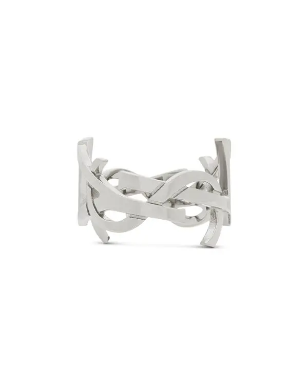 Saint Laurent Cassandre Ring - Oxidized Silver