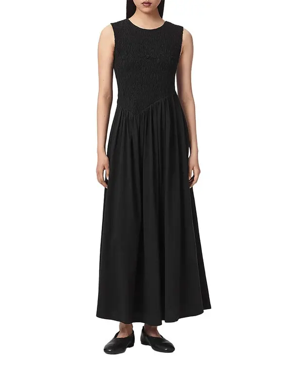 ALLSAINTS Luna Crinkle Dress - Black