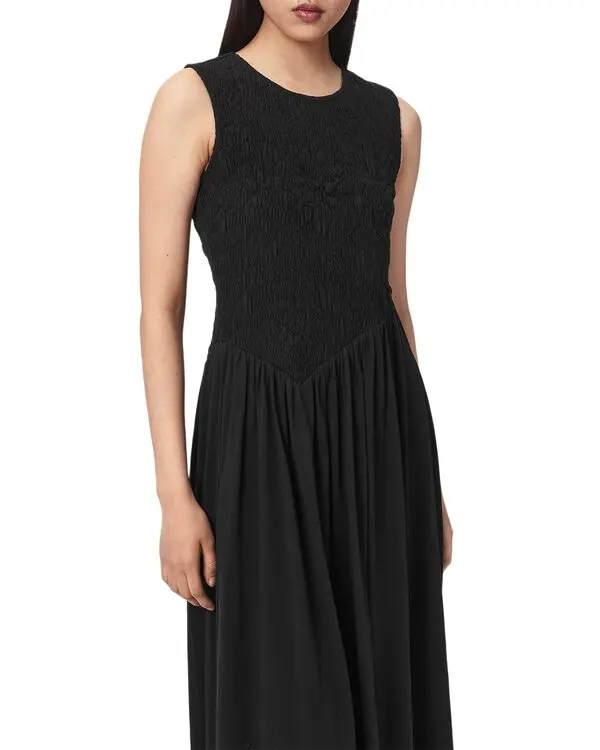 ALLSAINTS Luna Crinkle Dress - Black
