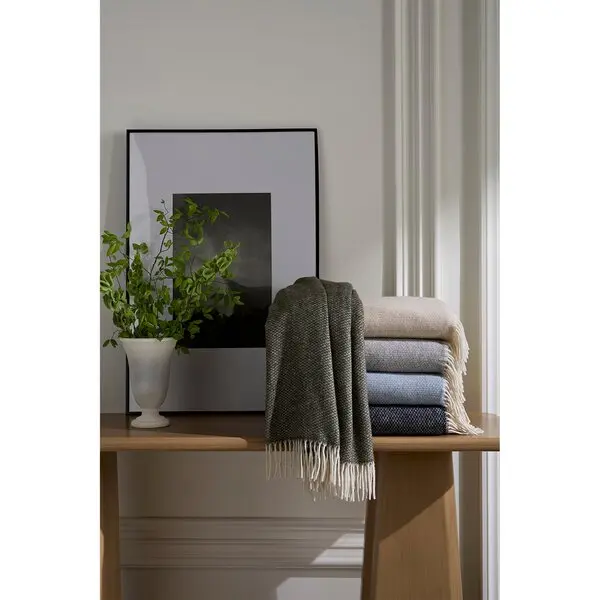 SFERRA Cervino Wool-cashmere Throw Blanket