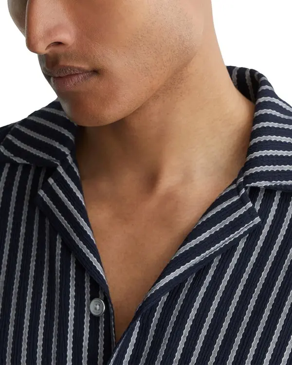 REISS Griff Cuban Collar Shirt