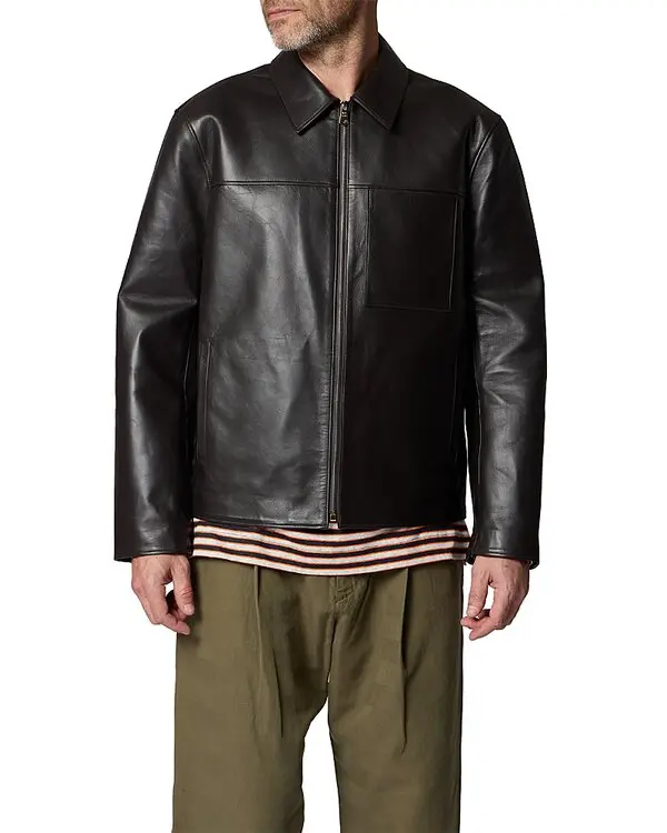 Paul Smith Casual Fit Leather Jacket