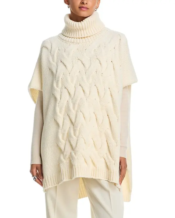Herno Braided Wool Blend Short Sleeve Sweater - White