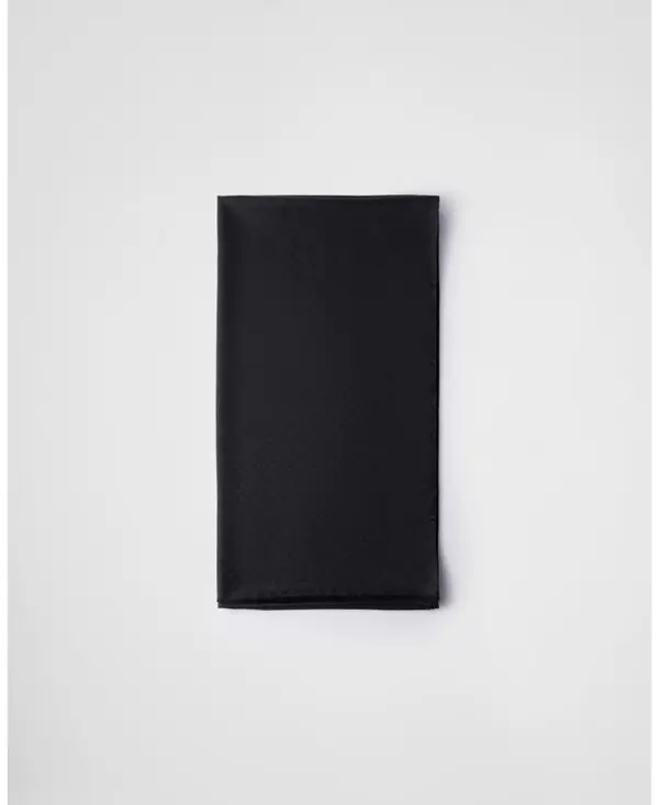 Prada Wool And Silk Scarf - Black
