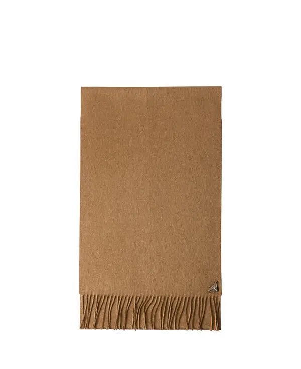 Prada Silk And Cashmere Scarf - Camel Brown