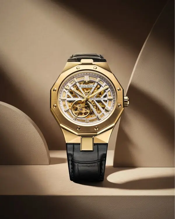 Bulova Automatic Prestige Leather Strap Watch, 42mm
