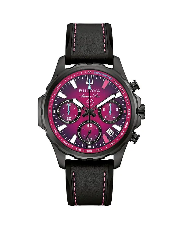 Bulova Team Miami E1 Racing Marine Star B Chronograph, 41mm - Purple/black