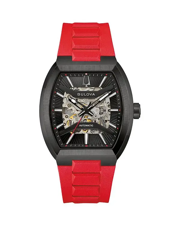 Bulova Maquina Watch, 47mm X 40mm - Black/red