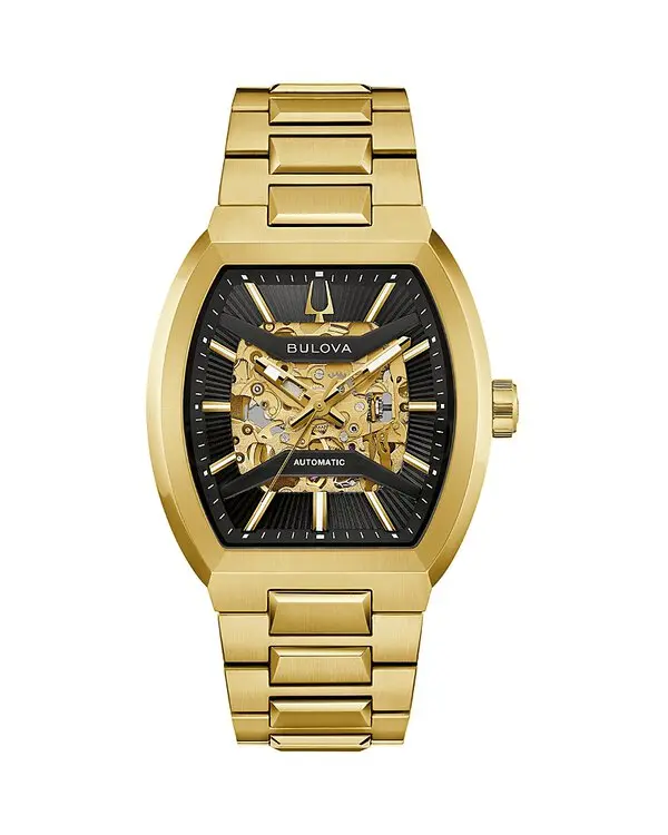 Bulova Maquina Automatic Watch, 40mm X 40mm - Black/gold
