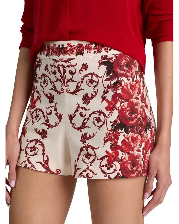 Alice + Olivia Hera High Rise Back Zip Shorts - Winding Road