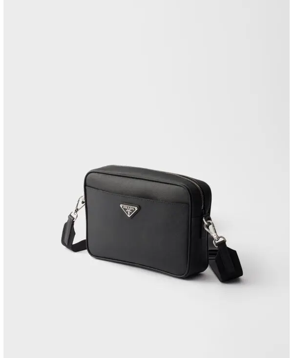 Prada Saffiano Leather Shoulder Bag - Black