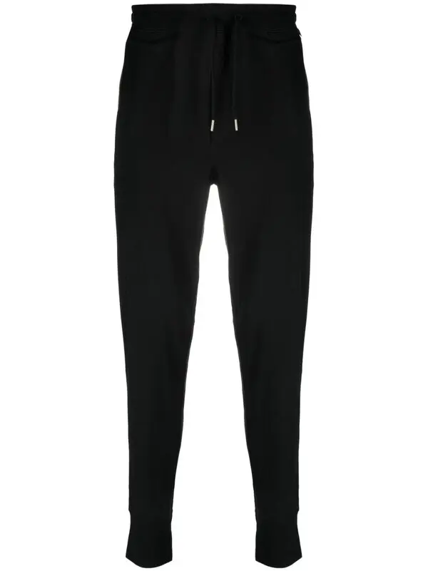 Paul Smith Elasticated Ankle Trousers With Stripe Trim For