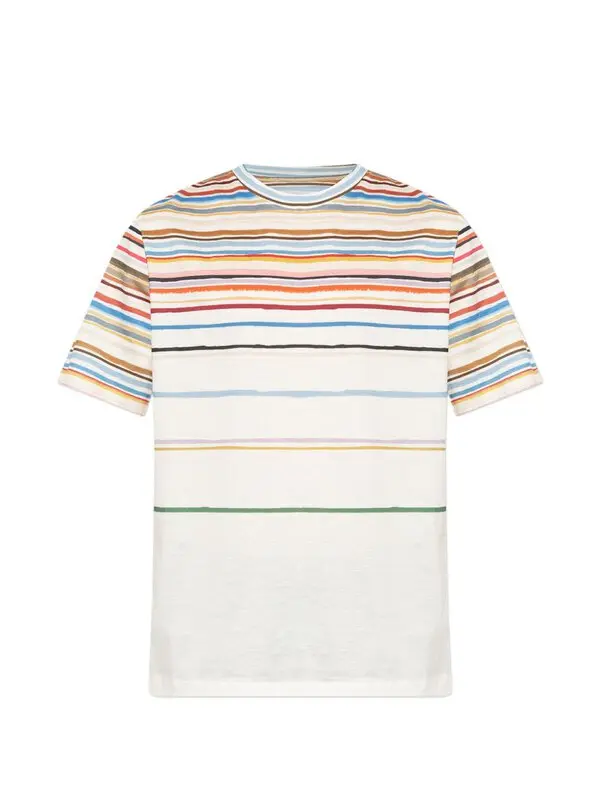 Paul Smith Striped Crewneck T-shirt - White