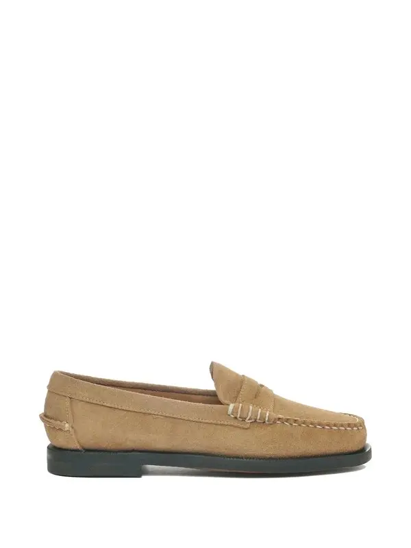 SEBAGO Suede Penny Loafers - Beige