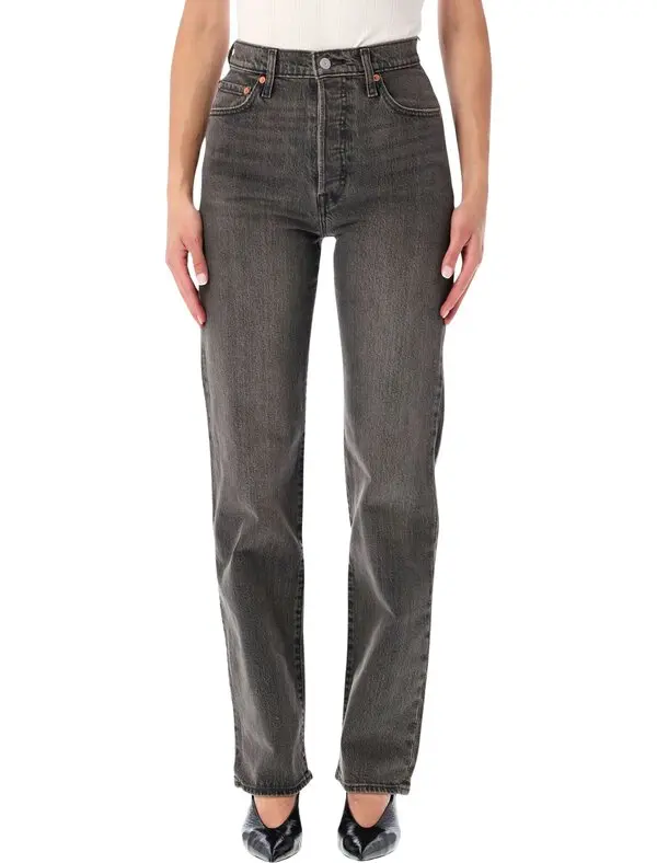 LEVI'S High-waist Straight-leg Jeans - Nero