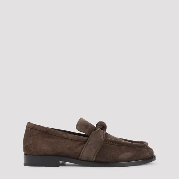 Bottega Veneta Suede Calf Leather Loafers With Knot Detailing